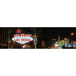 Fototapete papermoon "Las Vegas Panorama", bunt, B:3,5m L:1m, Vlies, Tapeten, Fototapete