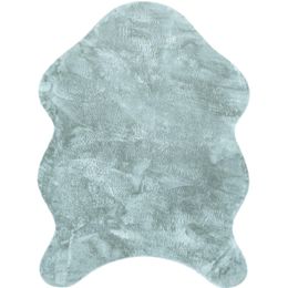 Fellteppich Paco Home "Pelt 640", blau (t&uuml;rkis), B:120cm H:16mm L:160cm, Polyester, Teppiche, Fellteppich, Kunstfell, Uni Farben, sehr weicher Flor