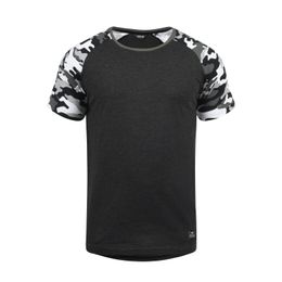 !Solid Rundhalsshirt SOLID "Rundhalsshirt SDCahil", Herren, Gr. L, grau (dar grau m), Obermaterial: 100% Baumwolle CO., Shirts Rundhalsshirt