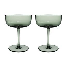 Sektglas "Sektschalen / Dessertschalen Like Glass 100 ml 2er Set", gr&uuml;n (sage), 2 tlg., Glas, LIKE. BY VILLEROY & BOCH, Trinkgef&auml;&szlig;e, Sektglas