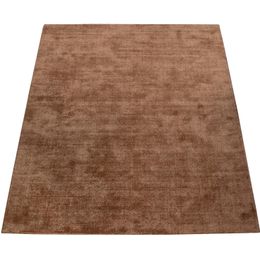 Teppich Paco Home "Randers 578", beige, B:150cm H:14mm L:170cm, Polyester, Teppiche, Teppich, Kurzflor, Handweb Teppich, Uni-Farben, handgewebt