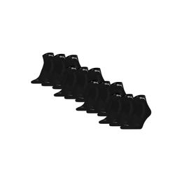 Kurzsocken Puma "Socken Cushioned Quarter 12P 12er Pack", Damen, Gr. 43-46, schwarz, Obermaterial: 82% Baumwolle CO. 16% Polyester PES. 1% Elasthan EL. 1% Polyamid PA., Socken Kurzsocken