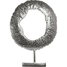 Dekoobjekt, silber (silberfarben), B:31cm H:44cm T:11cm, Metall, MyFlair M&Ouml;BEL & ACCESSOIRES, Dekofiguren, Dekoobjekt, Skulptur, silber, H&ouml;he 44 cm, aus Metall, Wohnzimmer