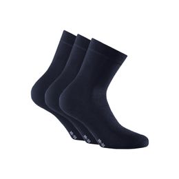 Kurzsocken Rohner Socks "Socken Basic Soft Touch 3er Pack", Damen, Gr. 39-42, blau, Obermaterial: 70% Viskose CV. 28% Polyamid PA. 2% Elasthan EL., Socken Kurzsocken