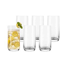 Glas Leonardo "Trinkgl&auml;ser Daily 230 ml 6er Set transparent", bunt (transparent), Glas, Trinkgef&auml;&szlig;e, Glas
