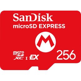 NINTENDO SWITCH 2 Speicherkarte "microSDXC EXPRESS 256 GB (Mario Design)", rot (rot, wei&szlig;), 256 GB, Speicherkarten, Speicherkarte