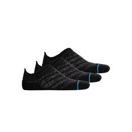 Sneakersocken Stance "Socken Run Light Tab 3 Pack 3er Pack", Damen, Gr. 43-47, schwarz, Obermaterial: 68% Nylon NY. 22% Polyester PES. 6% Baumwolle CO. 4% sonstige Fasern AF., Socken Sneakersocken