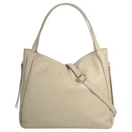 Umh&auml;ngetasche Samantha Look, Damen, Gr. B/H/T: 35cm x 30cm x 14cm onesize, beige, Leder, clean, Taschen Umh&auml;ngetasche, echt Leder, Made in Italy