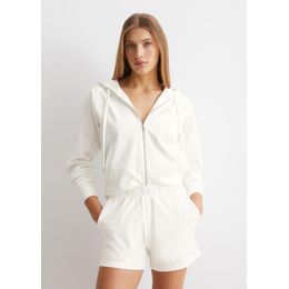 Marc O'Polo Loungepants MARC O'POLO "Lounge Shorts", Damen, Gr. XL, N-Gr, wei&szlig;, Single Jersey, Obermaterial: 100% Baumwolle, unifarben, Hosen Loungepants, Schwerer Heavy Jersey