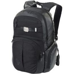 Schulrucksack Nitro "Hero", M&auml;dchen, Gr. B/H/T: 38cm x 52cm x 23cm, schwarz (tough schwarz), Polyester, Rucks&auml;cke Schulrucksack, Alltagsrucksack, Gro&szlig;er Freizeitrucksack, Schule, Arbeit und Reise