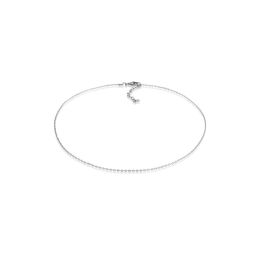 Choker Elli "Halskette Coker Gliederkette Basic 925 Sterling Silber" Gr. 36, silber, Halsketten, Damen, ohne Stein, Silber 925 (Sterlingsilber), Choker