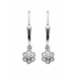 Adelia&acute;s Paar Ohrh&auml;nger ADELIA&acute;S "925 Silber Ohrringe Ohrh&auml;nger Bl&uuml;te mit Zirkonia &Oslash; 5,8 mm", silber, Ohrringe, Damen, Silber 925 (Sterlingsilber), Paar Ohrh&auml;nger