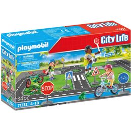 Konstruktions-Spielset Playmobil "Fahrradparcours (71332), My City Life", bunt, Spielbausteine, Kinder, Kunststoff, Konstruktions-Spielset, Made in Europe