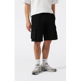 Bermudas Champion "ICONS Cargo Bermuda Shorts", Herren, Gr. L (52/54), N-Gr, schwarz (nbk), Obermaterial: 69% Baumwolle, 31% Polyester, Hosen Bermudas, sportlicher Stil, f&uuml;r Freizeit und Bewegung, robustes Material