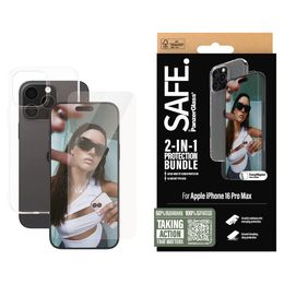 SAFE BY PANZERGLASS Displayschutzglas "2-in-1 Protection Bundle, Glass, Soft TPU Case", transparent, B:11cm H:2,5cm T:19,5mm, Displayfolien, Displayschutzfolie, Schutzfolie, Bildschirmschutz, kratz- & sto&szlig;fest, Displayschutzglas