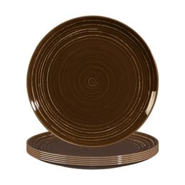Fr&uuml;hst&uuml;cksteller Seltmann Weiden "Fr&uuml;hst&uuml;cksteller Terra &oslash; 22,5 cm 6er Set", braun (erdbraun), L:22,5cm, Speiseteller, Fr&uuml;hst&uuml;cksteller