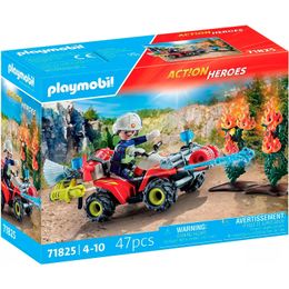 Konstruktions-Spielset Playmobil "Feuerwehr Quad l&ouml;scht Heckenbrand (71825), Playmobil Action Heroes", bunt, Spielbausteine, Kinder, Kunststoff, Konstruktions-Spielset