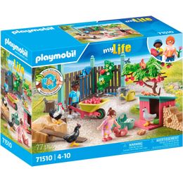 Konstruktions-Spielset Playmobil "Kleine H&uuml;hnerfarm im Tiny Haus Garten (71510), My Life", bunt, Spielbausteine, Kinder, Kunststoff, Konstruktions-Spielset, Made in Europe