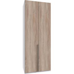 Kleiderschrank wimex "New York", wei&szlig; (wei&szlig;, front struktureichefarben hell), B:90cm H:236cm T:58cm, Schr&auml;nke, Kleiderschrank, in vielen Breiten, 208 oder 236cm hoch