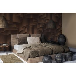 Fototapete FASHION FOR WALLS "Drape", braun (bronze), B:4m L:2,7m, Vlies, Tapeten, Fototapete, Phthalate frei
