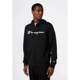 Kapuzensweatshirt Champion, Herren, Gr. L (52/54), schwarz (nbk, ns), Obermaterial: 55% Baumwolle, 45% Polyester, Sweatshirts Kapuzensweatshirt