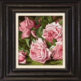 Leinwandbild queence "Blumen", rosa (farbe bild(er): rosa), B:40cm H:40cm T:2cm, Canvas, Holzrahmen, Bilder, Leinwandbild, Premium-Leinwandstoff, Handarbeit aus Deutschland, 40x40cm