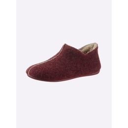 Hausschuh THIES, Damen, Gr. 38, rot (bordeaux), Filz, Schuhe Hausschuh