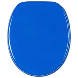 WC-Sitz Sanilo "Basic", blau, B:37,7cm L:47cm, MDF - Mitteldichte Holzfaserplatte, WC-Sitze, WC-Sitz, mit Absenkautomatik