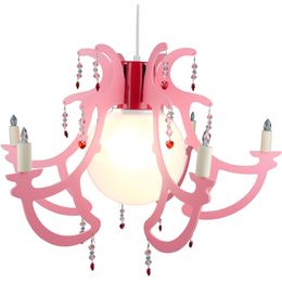 Niermann H&auml;ngeleuchte "L&uuml;ster Rosata", rosa, 1, H: 35cm, 1 Stk., Leuchten, Kinderzimmer, Kinderlampe, H&auml;ngeleuchte