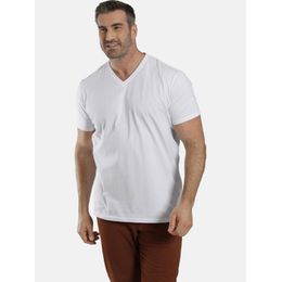 V-Shirt CHARLES COLBY "Doppelpack T-Shirt EARL MILLS", Herren, Gr. XL, wei&szlig;, Obermaterial: 100% Baumwolle CO., comfort fit normal, V-Ausschnitt, Shirts V-Shirt
