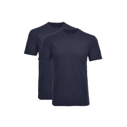 T-Shirt Ragman "T-Shirt 2er Pack", Damen, Gr. L, blau (dunkelblau), Obermaterial: 100% Baumwolle CO., Shirts T-Shirt