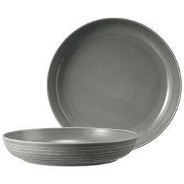 Schale Seltmann Weiden "Foodbowl Terra &oslash; 28,4 cm 2er Set", grau (perlgrau), L:28,4cm, Sch&uuml;sseln, Schale