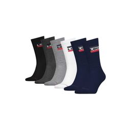Levi's Kurzsocken LEVI'S "Socken 6er Pack", Damen, Gr. 39-42, bunt (wei&szlig;, grau, blau), Obermaterial: 75% Baumwolle CO. 22% Polyamid PA. 3% Elasthan EL., Socken Kurzsocken