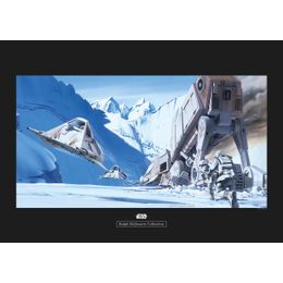 Bild Komar "Star Wars Classic RMQ Hoth Battle Snowspeeder", bunt (farbe bild(er): bunt), B:70cm H:50cm, Holz, Papier, Bilder, Bild, Wandbild zur Dekoration im Kinderzimmer - ohne Rahmen