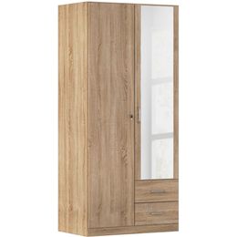Kleiderschrank Rauch "Schrank Garderobe Garderobenschrank Putzschrank W&auml;scheschrank BERGHEIM", braun (eiche sonoma), B:91cm H:197cm T:54cm, Holzwerkstoff, Schr&auml;nke, Kleiderschrank, 2 Au&szlig;enschubladen, T&uuml;r/en abschlie&szlig;bar je 2 Schl&uuml;ssel MADE IN GERMANY