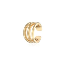 Ohrklemme Elli "Ohrringe Earcuff Single Modern Basis 925 Silber" Gr. 8, gold, Ohrringe, Damen, ohne Stein, Silber 925 (Sterlingsilber), Ohrklemme