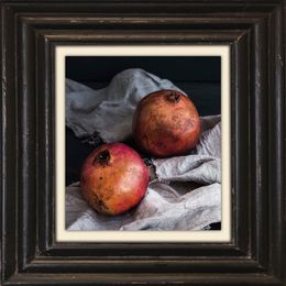 Leinwandbild queence "Granatapfel", rot (farbe bild(er): rot), B:40cm H:40cm T:2cm, Canvas, Holzrahmen, Bilder, Leinwandbild, Premium-Leinwandstoff, Handarbeit aus Deutschland, 40x40cm