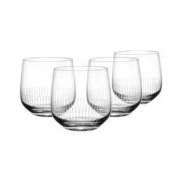 Villeroy & Boch Glas VILLEROY & BOCH "Wassergl&auml;ser Afina 200 ml 4er Set transparent", bunt (transparent), 4 tlg., Kristallglas, Trinkgef&auml;&szlig;e, Glas