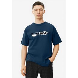 Jack & Jones T-Shirt JACK & JONES "JCOCONDOR TEE SS CREW NECK FST", Herren, Gr. S, titan, Jersey, Obermaterial: 100% Baumwolle, bedruckt, regular fit normal, Rundhals, Shirts T-Shirt