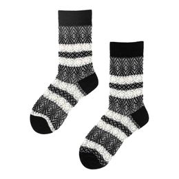 Socken Hudson "Socke Cosmic Nordic", Damen, Gr. 35-38, schwarz (schwarz 0005), Obermaterial: 46% Polyamid PA. 28% Wolle WO. 20% Viskose CV. 6% Kaschmir WS., Socken Socken