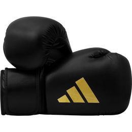 Boxhandschuhe adidas Performance "Speed 50" Gr. 12, gold (schwarz, goldfarben), Boxhandschuhe, 12, Obermaterial: 100% Kunstleder, Boxhandschuhe