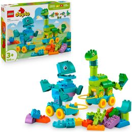 Konstruktionsspielsteine Lego "Dinos auf R&auml;dern 3-in-1-Set (10451), Lego DUPLO Town", bunt, Spielbausteine, Kinder, Kunststoff, Konstruktionsspielsteine, Made in Europe