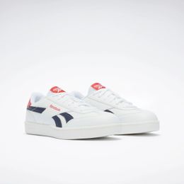 Sneaker Reebok CLASSIC "REEBOK SMASH EDGE", Jungen, Gr. 37, wei&szlig; (ftwrwei&szlig;, vectornavy, vectorrot), Synthetik, Schuhe Sneaker