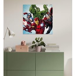 Leinwandbild Komar "Marvel Avengers Teampower", bunt (farbe bild(er): bunt), Disney, 1 Stk., Vlies, Bilder, Leinwandbild, 60 x 60 cm (Breite x H&ouml;he) - Kinderzimmer, Dekoration