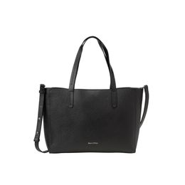 Shopper "BUSIN", Damen, Gr. B/H/T: 37cm x 28cm x 13cm, schwarz, Leder, MARC O'POLO ACCESSORIES, unifarben, Taschen Shopper, Businesstasche, Schultertasche, mit herausnehmbarem Laptopfach