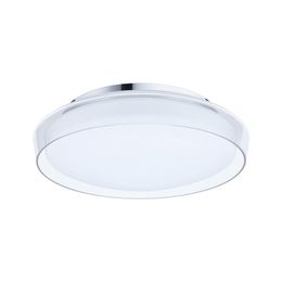 Paulmann LED Deckenleuchte "Selection Bathroom Luena IP44, 3000K Chrom 230V Glas/Metall", silber (transparent, chromfarben), 1, &Oslash; 35cm H: 11cm, Leuchten, LED Deckenleuchte