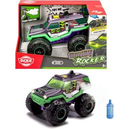 Spielzeug-Monstertruck DICKIE TOYS "Rowdy Rocker", gr&uuml;n, Spielzeugfahrzeuge, KinderT:25cm, Kunststoff, Spielzeug-Monstertruck, mit Licht-, Sound- und Dampf-Effekten, T:25cm