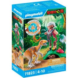 Konstruktions-Spielset Playmobil "Velociraptor (71823), Playmobil Dinos", bunt, Spielbausteine, Kinder, Kunststoff, Konstruktions-Spielset