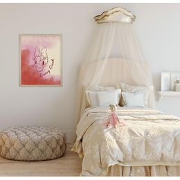 Wandbild Komar "Disney Daisy Duck Watercolours", rosa (farbe bild(er): rosa), Disney, 1 Stk., Vlies, Bilder, Wandbild, 50 x 70 cm (Breite x H&ouml;he) - Kinderzimmer, Dekoration