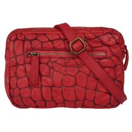 Umh&auml;ngetasche Samantha Look, Damen, Gr. B/H/T: 25cm x 18cm x 6cm onesize, rot, Leder, Taschen Umh&auml;ngetasche, echt Leder, Made in Italy